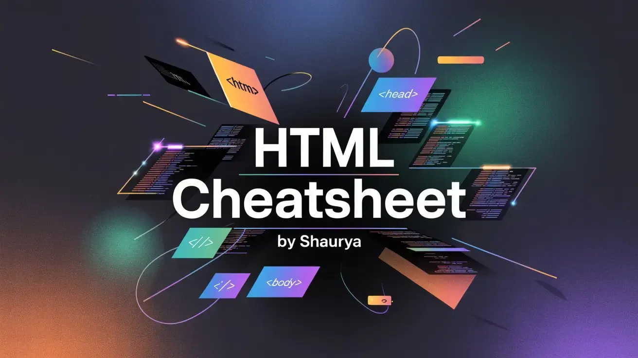 HTML Cheatsheet – A Quick Guide for Beginners & Developers - Developer Shaurya